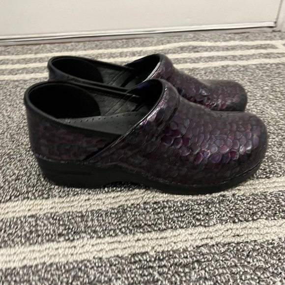 Dansko | Shoes | Womens Dansko Purple Mermaid Scale Clogs | Poshmark